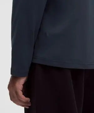 Lululemon Everyday Cotton-blend Classic Long-sleeve T-shirt - True Navy
