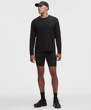 Lululemon Fast And Free Wool-blend Long-sleeve Shirt - Black