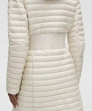 Lululemon Dna Down Long Jacket - Light Ivory