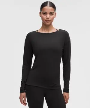 Lululemon Silkyappeal Hip-length Long-sleeve Shirt Black