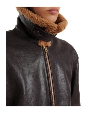Valentino Garavani Trimmed Leather Bomber Jacket