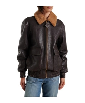 Valentino Garavani Trimmed Leather Bomber Jacket