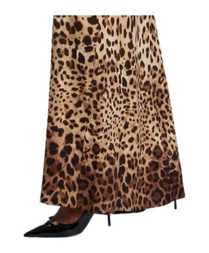 Dolce & Gabbana Embellished Leopard-print Silk-blend Gown