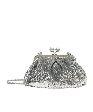Max Mara Targa Embellished Clutch Bag