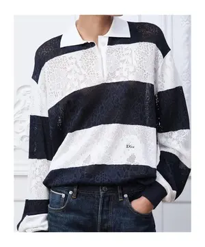 Dior Marinière Long-sleeved Polo Shirt