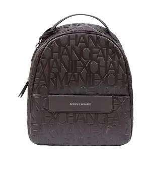Armani Exchange Zipper Backpack - Brown