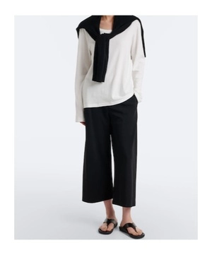 THE ROW Cosmo Cropped Wool Wide-leg Pants