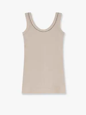 Brunello Cucinelli Stretch Cotton Tank Top - Multicolor