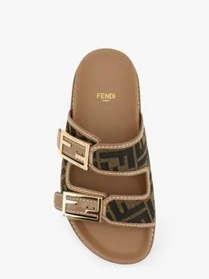 Fendi Feel Ff Fabric Sandals