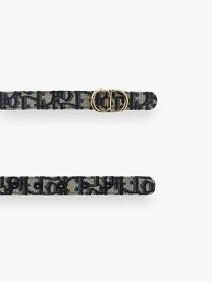 Dior Cd Icon Leather And Canvas Belt