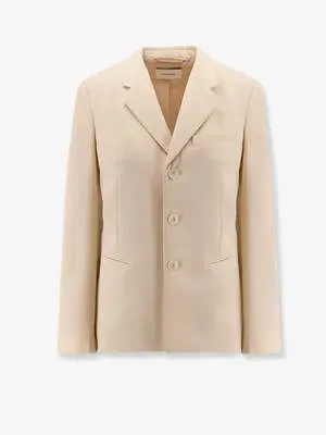 LEMAIRE Single-breasted Wool And Viscose Blazer - Cream