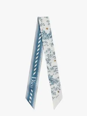 Dior Silk Scarf With Toile De Jouy Clover Print - Multicolor