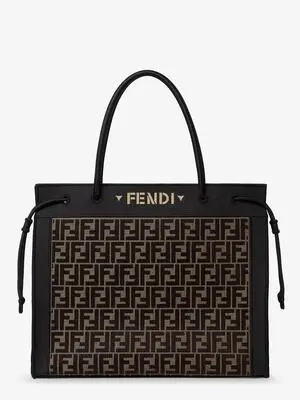 Fendi Magic Shopper Bag In Ff Fabric With Embroidered Logo On The Front