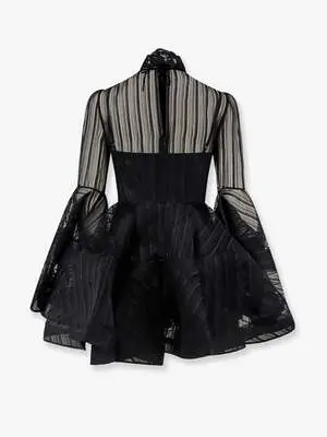 Zimmermann Valiant Lantern Mini Dress - Black