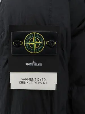 Stone Island Garment Dyed Crinkle Reps Ny Recycled Nylon Down Jacket With Side Logo Patch