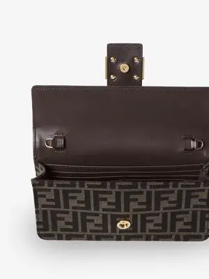 Fendi Wallet On Chain Tube Ff Zucca Fabric Crossbody Bag - Multicolor