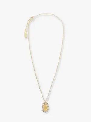 Dior Brass Necklace With Medaillon Pendant - Multicolor