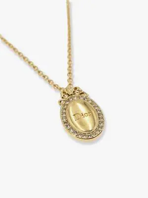 Dior Brass Necklace With Medaillon Pendant