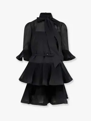 Zimmermann Short Pleated Dress - Black