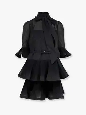 Zimmermann Short Pleated Dress - Black