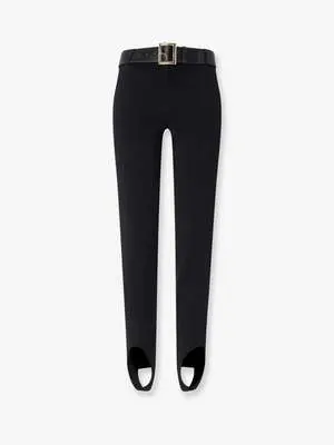 SELF-PORTRAIT Stretch Viscose Blend Leggings - Black