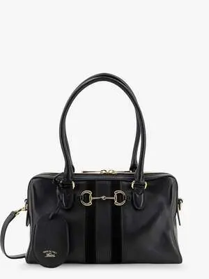 Gucci Leather Bauletto Borsetto Shoulder Bag - Black