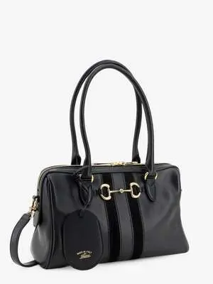 Gucci Leather Bauletto Borsetto Shoulder Bag - Black