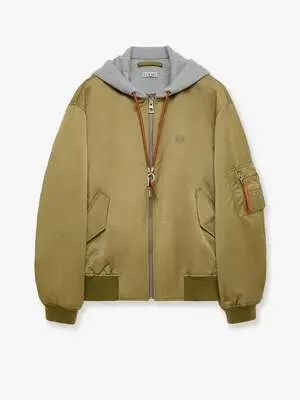 Loewe Technical Fabric Bomber With Hood - Multicolor