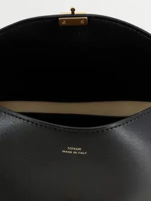 TOTEME Hammered Leather T-lock Shoulder Bag - Black