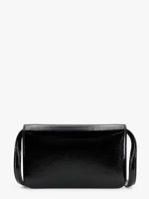 TOTEME Patent T-lock Crossbody Bag - Black