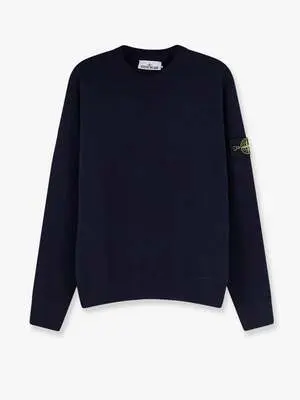 Stone Island Cotton Sweater With Side Logo Patch