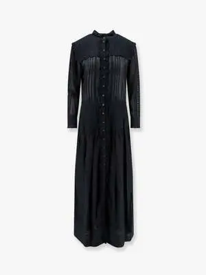 Isabel Marant Étoile Marant Lonie Cotton Chemisier Dress - Black