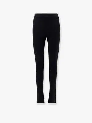 TOTEME Viscose Blend Zip Leggins - Black