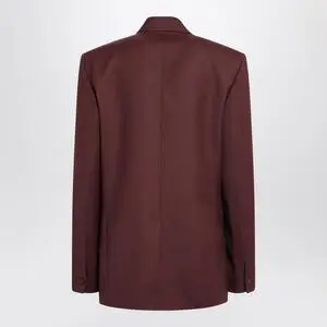 THE FRANKIE SHOP Monterey Burgundy Structured Wool-blend Jacket