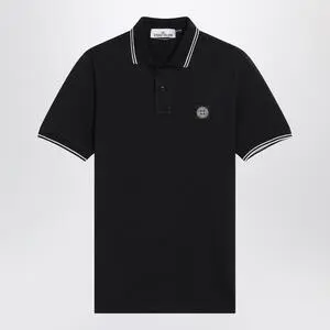 Stone Island Polo Shirt With Compass Patch - Blue