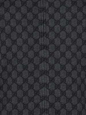 Gucci Grey Sweatshirt With High Neck And All-over Gg Print In Tech Fabric - Multicolor