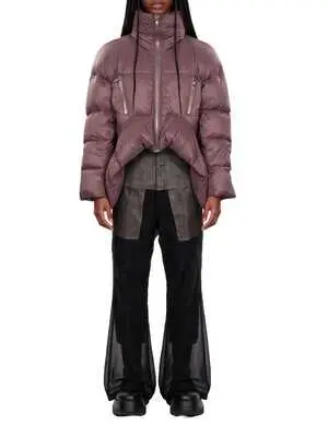 Rick Owens Purple Draculimo Padded Down Jacket - Multicolor