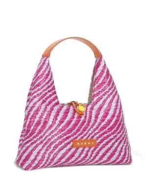 Marni Trapeze Tote Bag With Logo - Multicolor