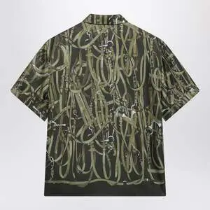 Gucci Dark Silk Bowling Shirt - Green