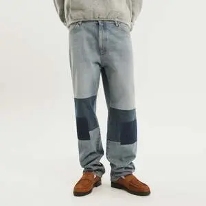 1989 STUDIO Malin Denim Pants With Patches - Blue