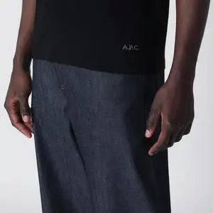 A.p.c. Cotton Knit Polo Shirt - Black
