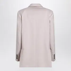 Max Mara Dusty Beige Double-breasted Wool-blend Jacket