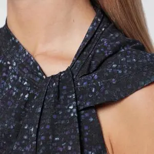 Isabel Marant Étoile Nayda Asymmetrical T-shirt With Midnight Print - Blue