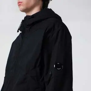 C.P. COMPANY Flatt Nylon Hooded Jacket Total Eclipse