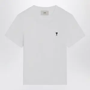 AMI Paris T-shirt De Coeur In Cotton - White