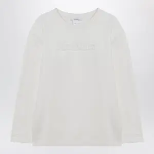 Max Mara Sweatshirt In Silk Blend - White