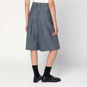 JIL SANDER Bermuda In Lana Dark Sky - Gray