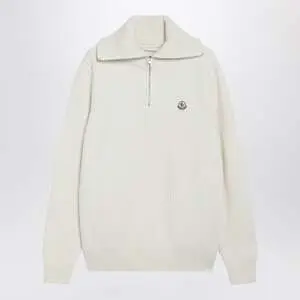 Moncler Ribbed Wool Jumper - Cream