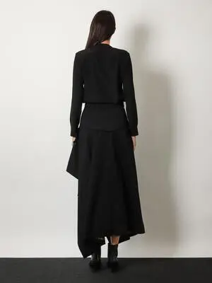 Burberry Heather Asymmetrical Trench Skirt