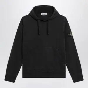 Stone Island Cotton Hoodie - Black